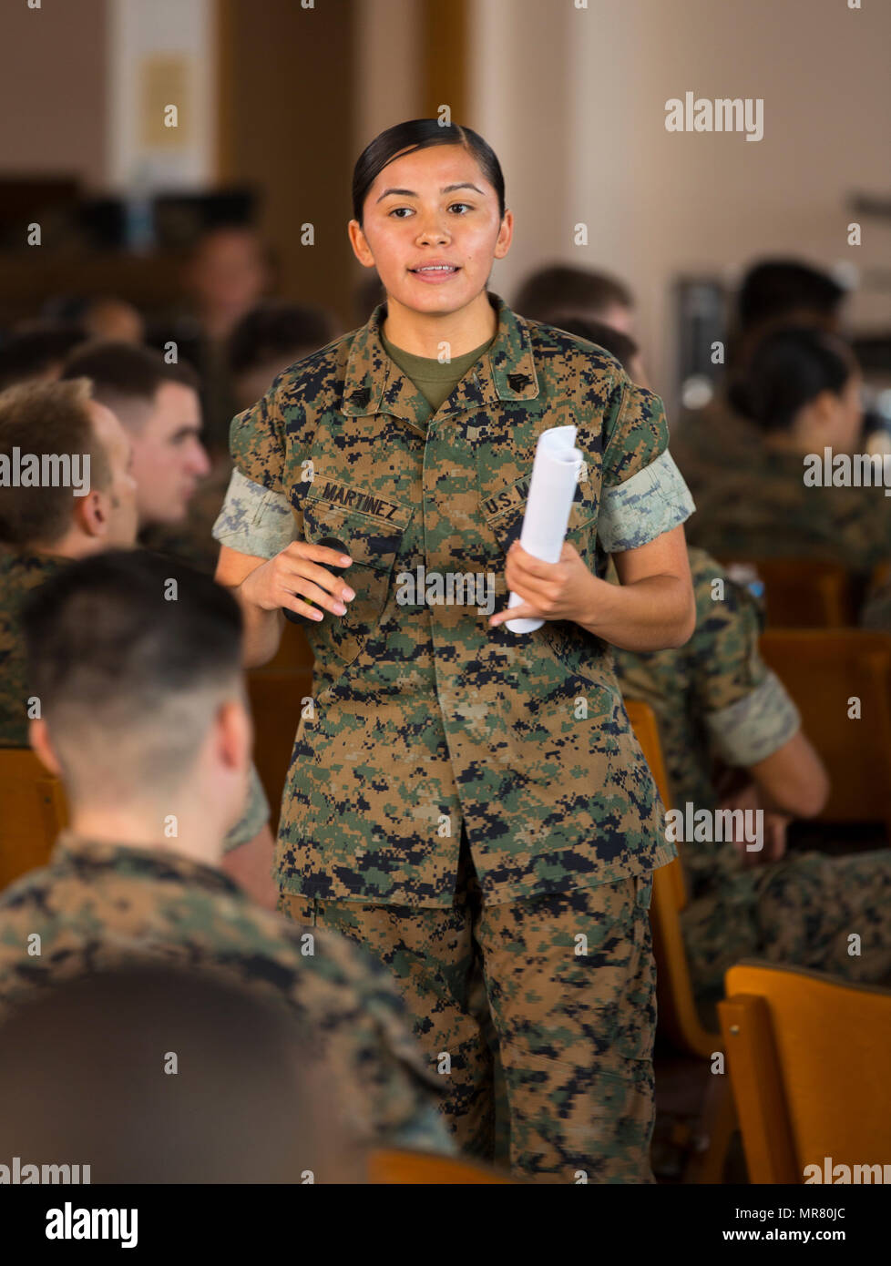 Sgt. Stephanie Martinez, a unit movement coordinator with I Marine ...