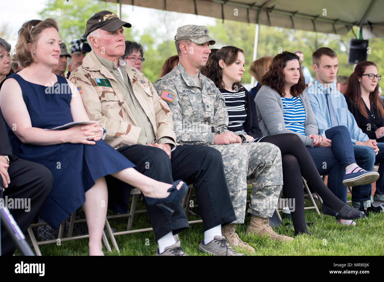 Vermont Gold Star family members attend a Memorial Day ceremony at Camp ...