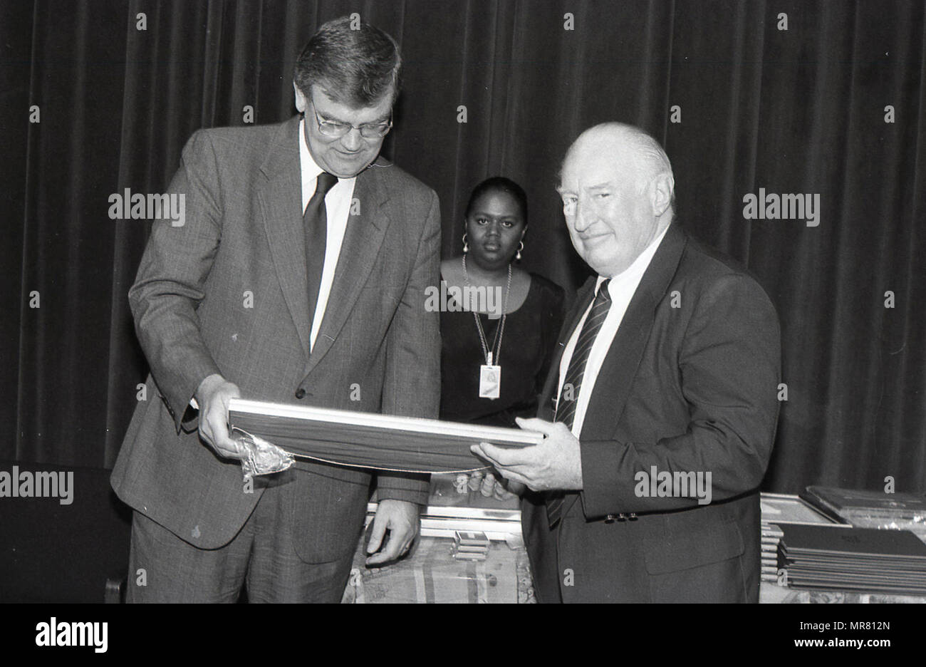 Admin. Atwood presenting general awards - Man receiving award Stock ...