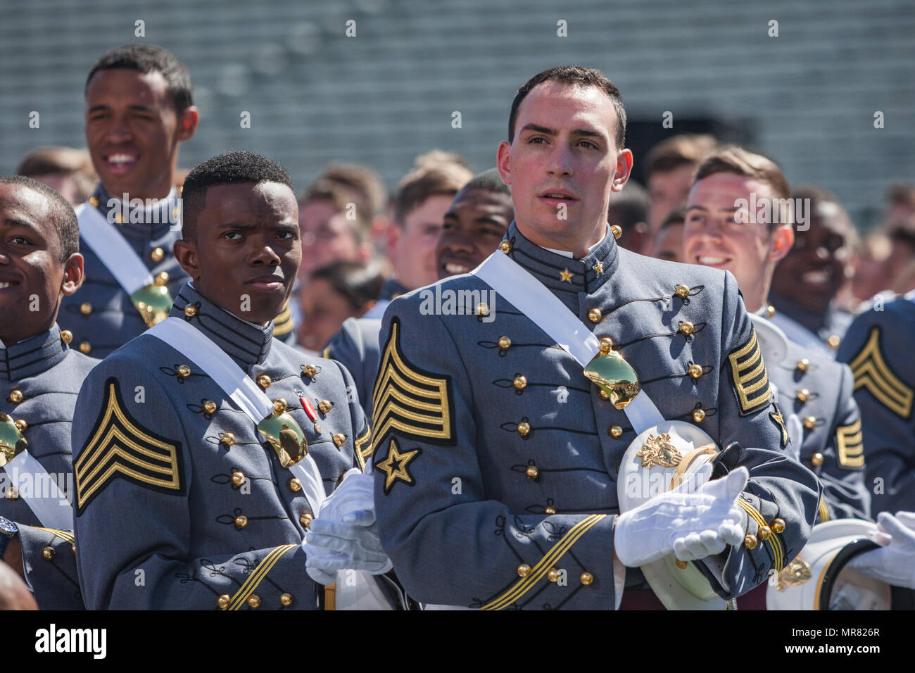 U.S. Military Academy cadets applaud Defense Secretary Jim Mattis ...