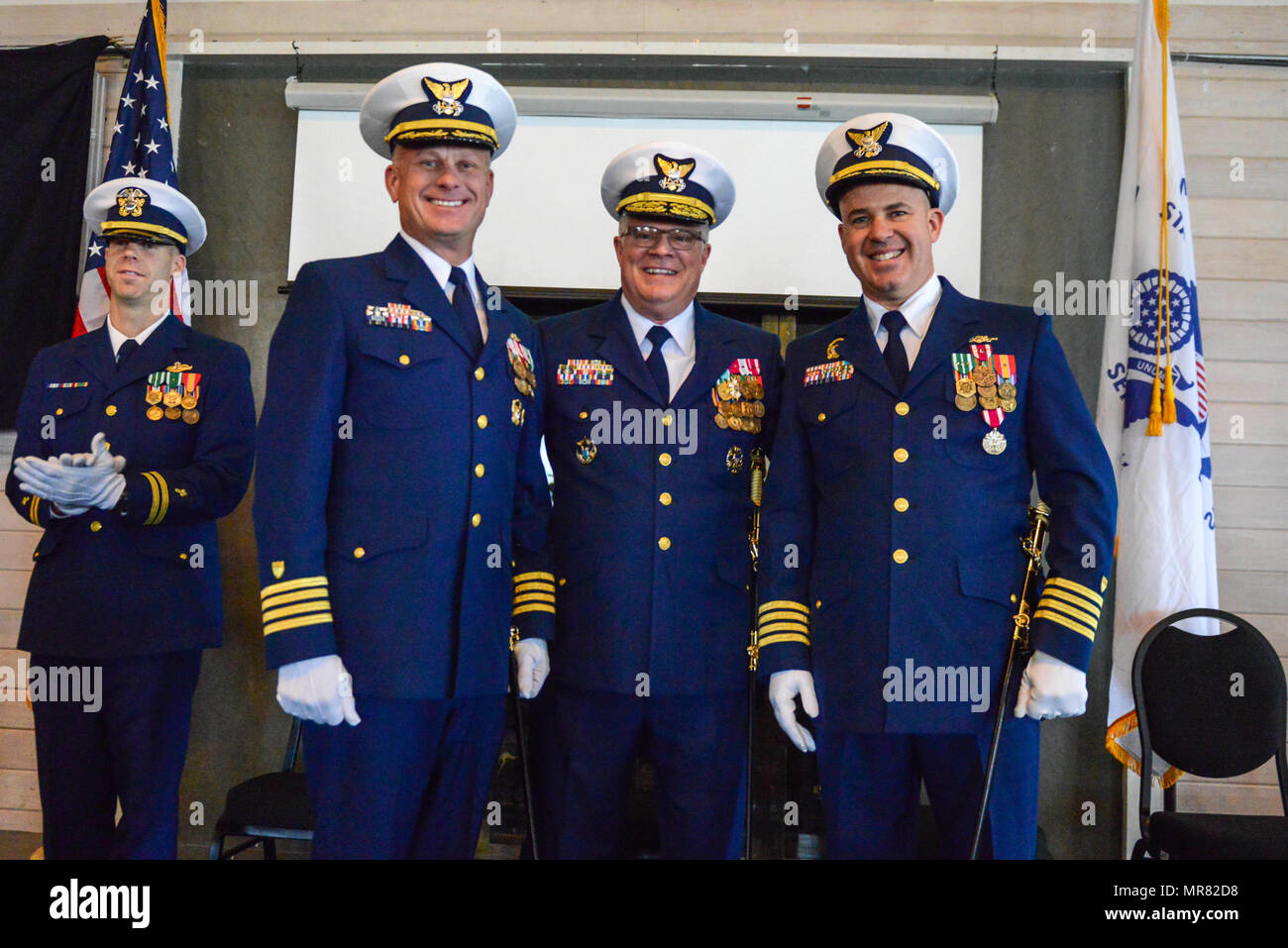 Capt. Kevin Riddle, Vice Adm. Fred Midgette, Pacific Area commander ...