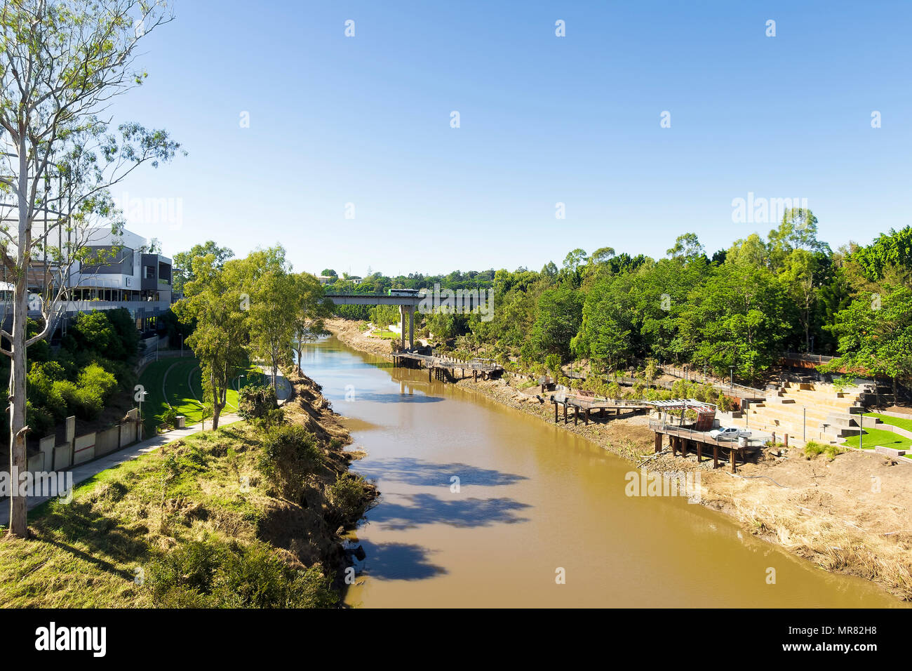 Low tide at the Bremer river Stock Photo - Alamy