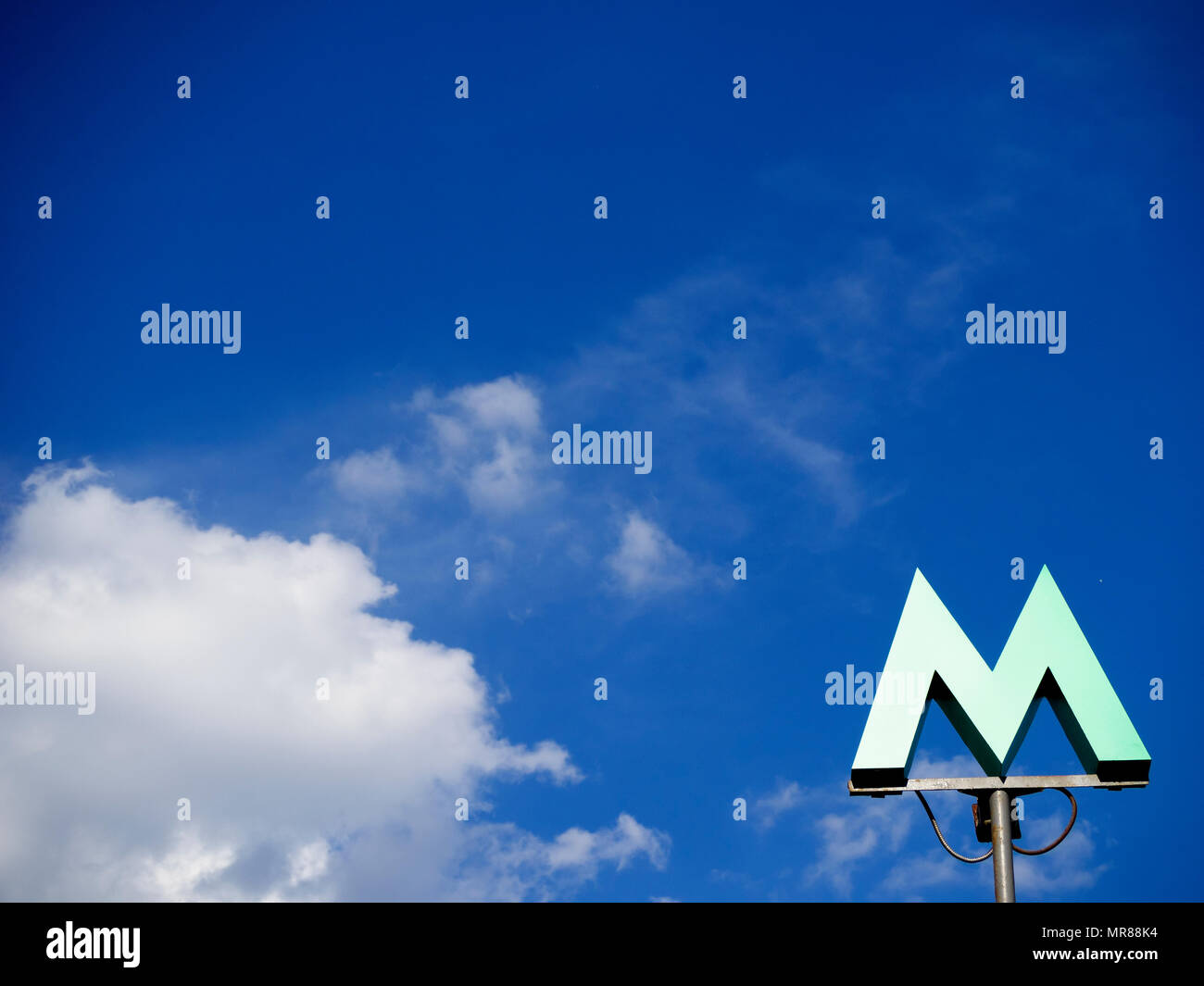 Sign of the Kiev Metro, or Kyiv Metro is a metro system that is the ...