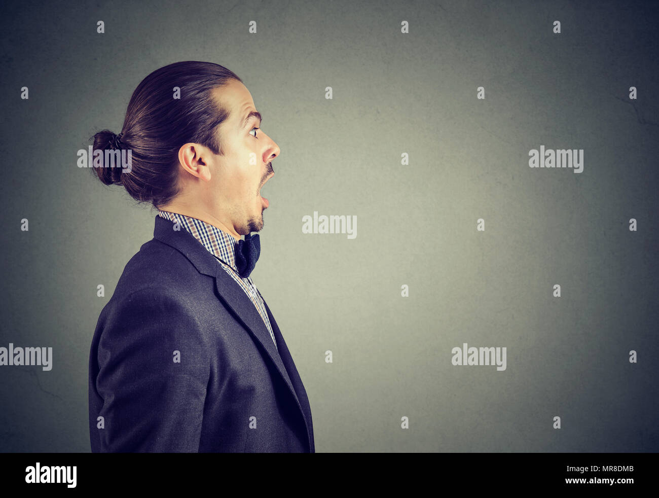Side Profile Young Man Screaming Stock Photos & Side Profile Young Man ...