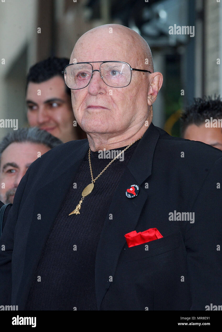 Rod Steiger at the star ceremony for Ray Bradbury on the Hollywood Walk ...