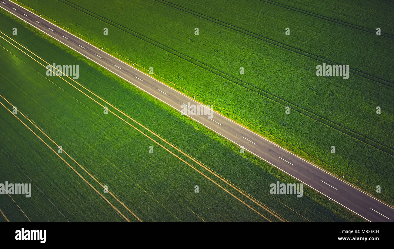 Aerial road symmetry hi-res stock photography and images - Alamy