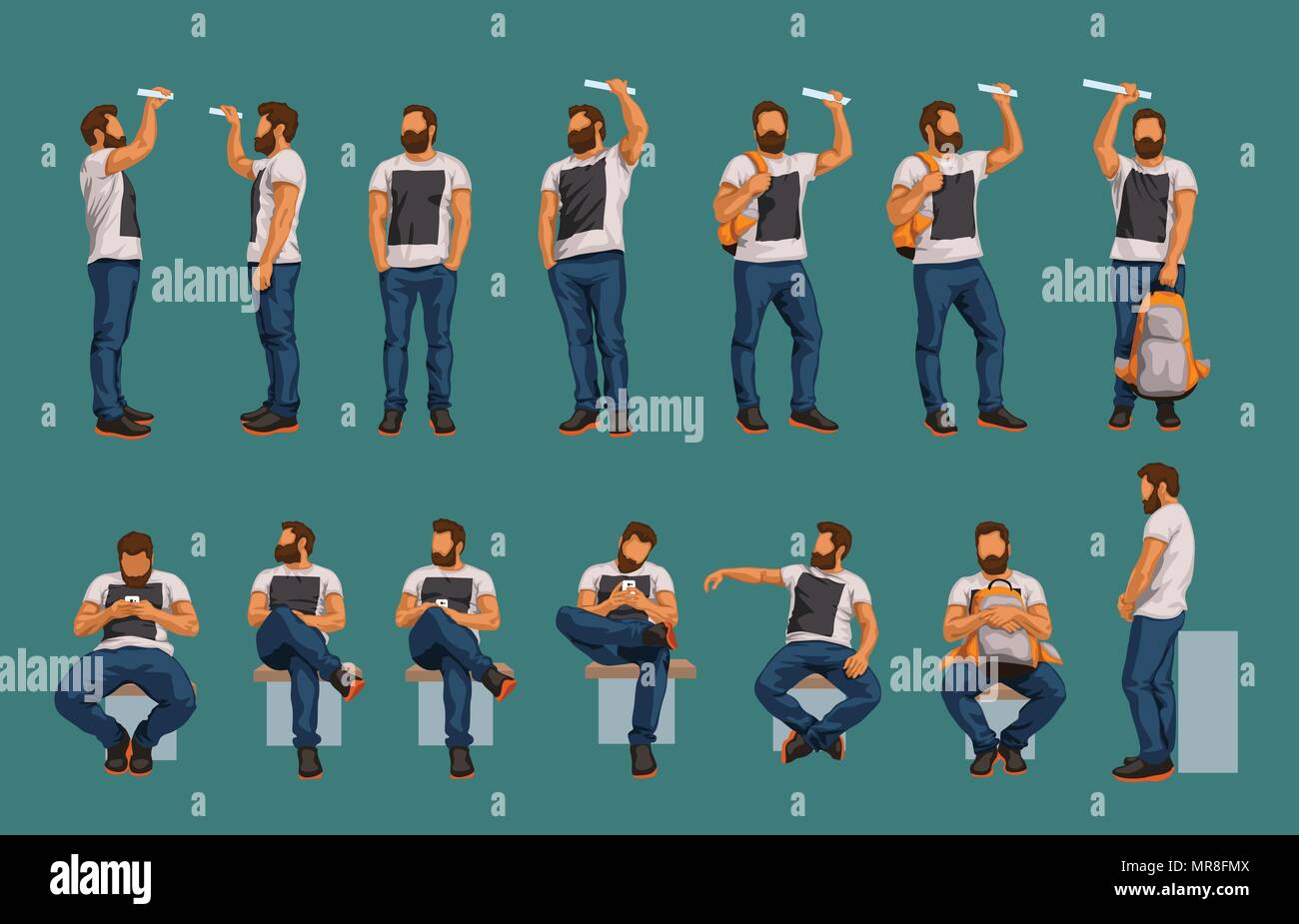 Detailed person Stock Vector Images - Alamy