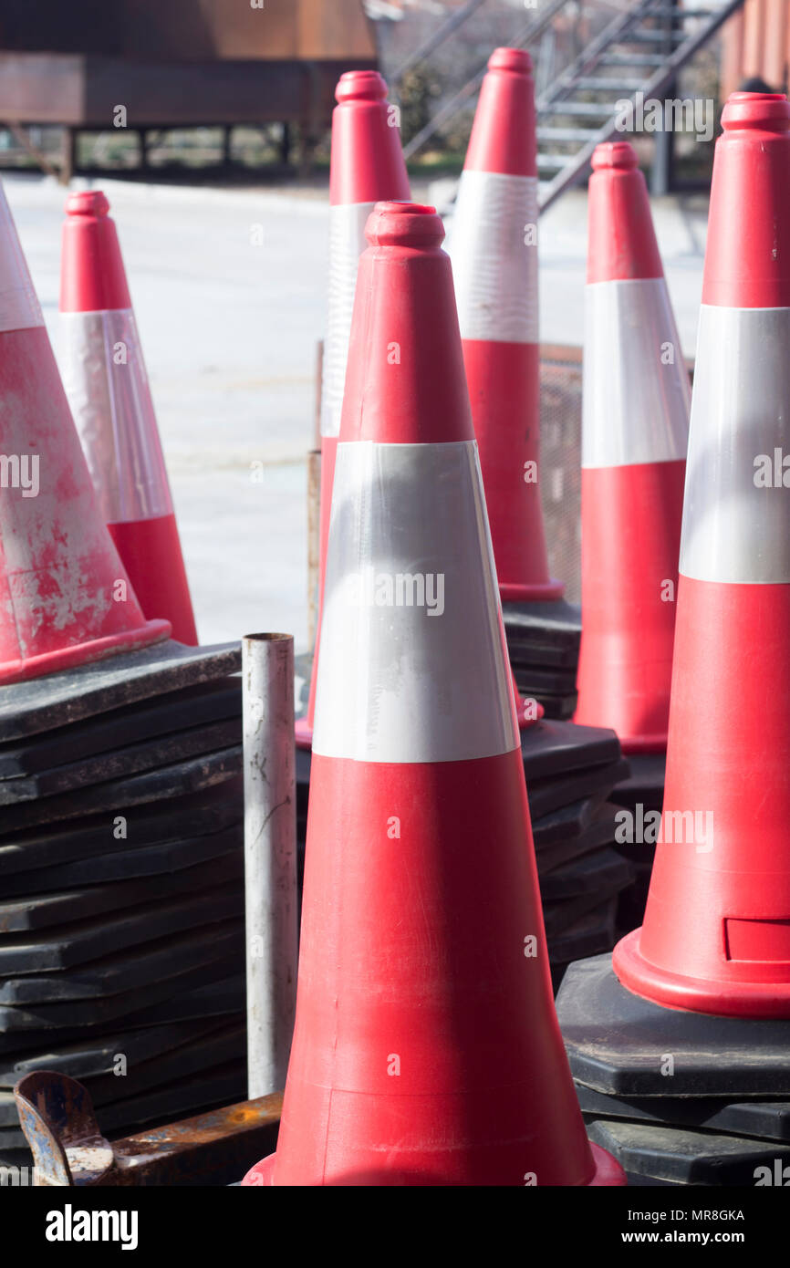 Fire station firefighter training equipment Traffic cones bollards used ...