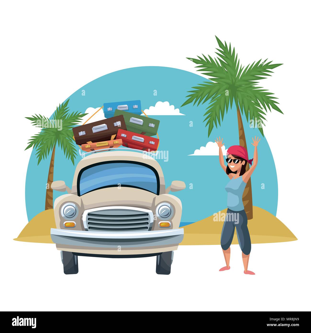 Beach and summer cartoons Stock Vector Image & Art - Alamy