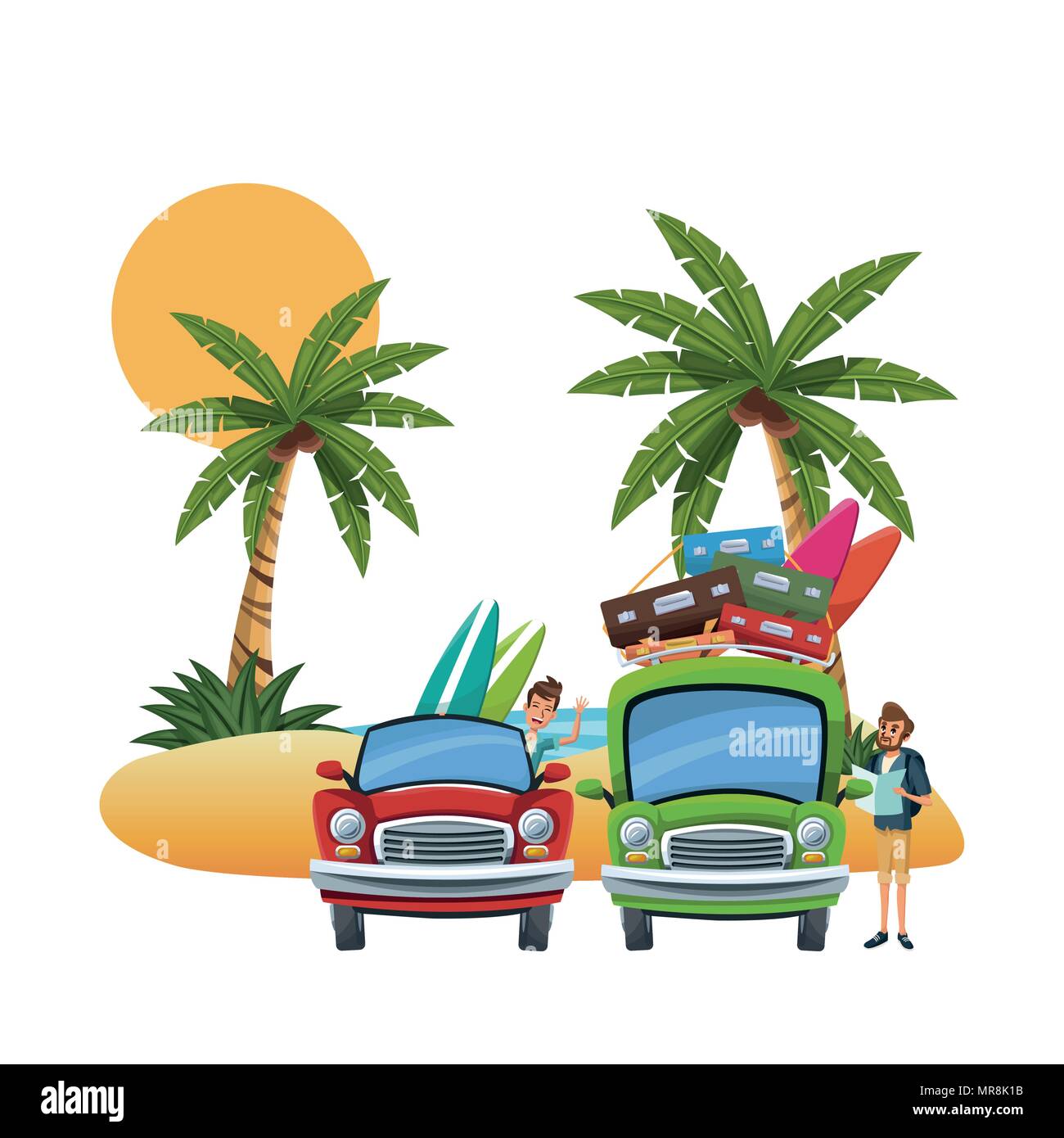 Paradise resort surfers paradise Stock Vector Images - Alamy