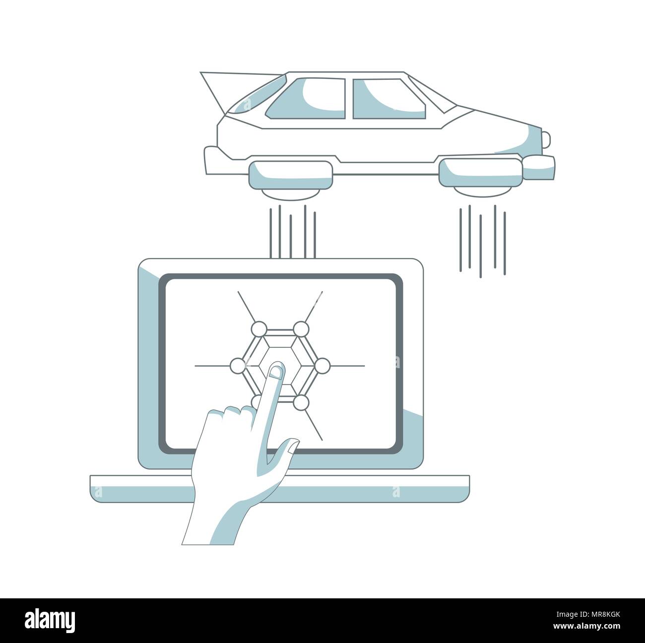 Future flying car Stock Vector Images - Alamy