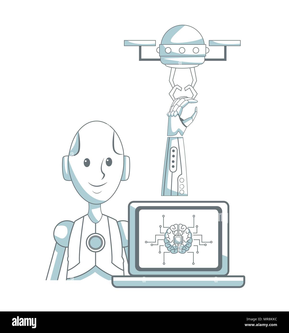 Artificial intelligence render Stock Vector Images - Alamy