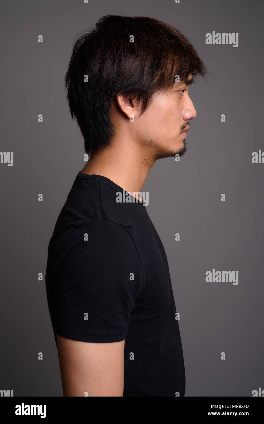 Side profile asian man hi-res stock photography and images - Alamy