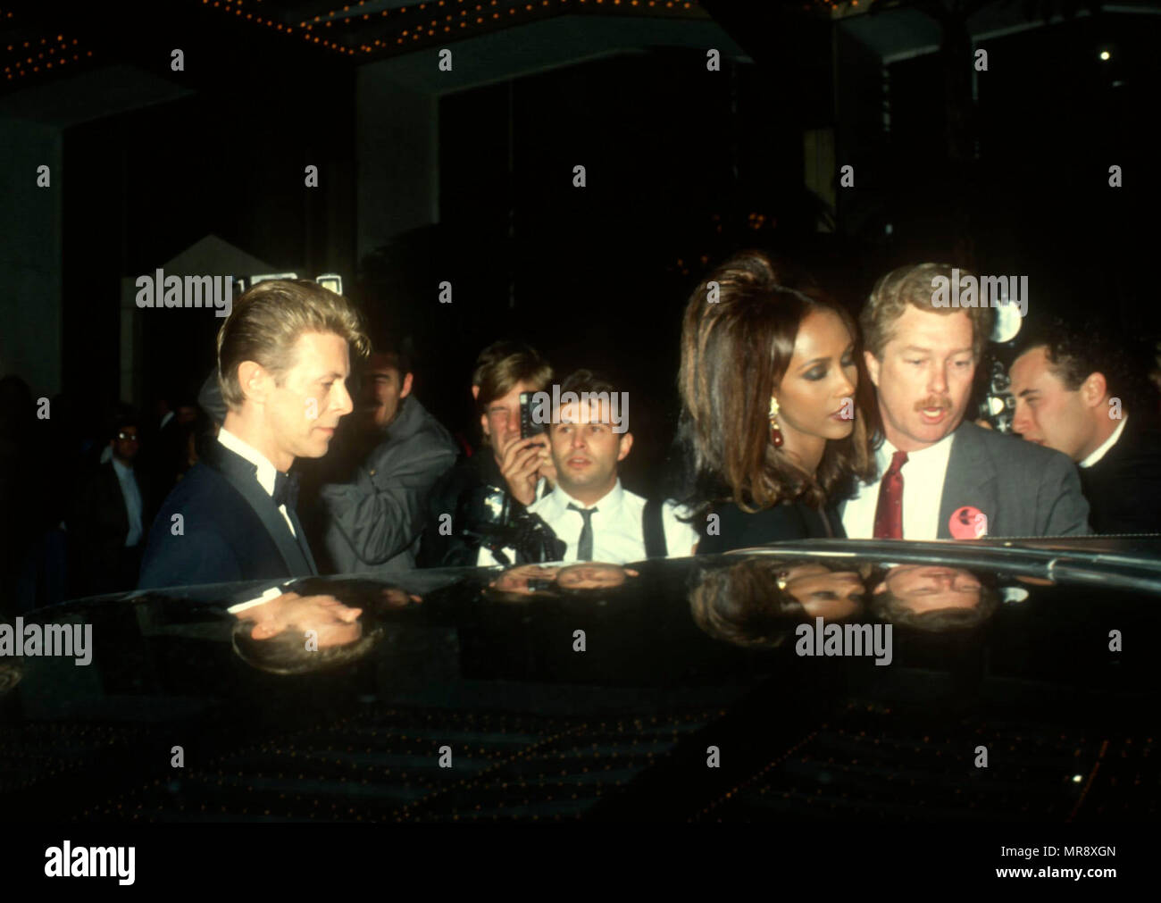 LOS ANGELES, CA - MARCH 22: (L-R) Musician/singer David Bowie and model ...