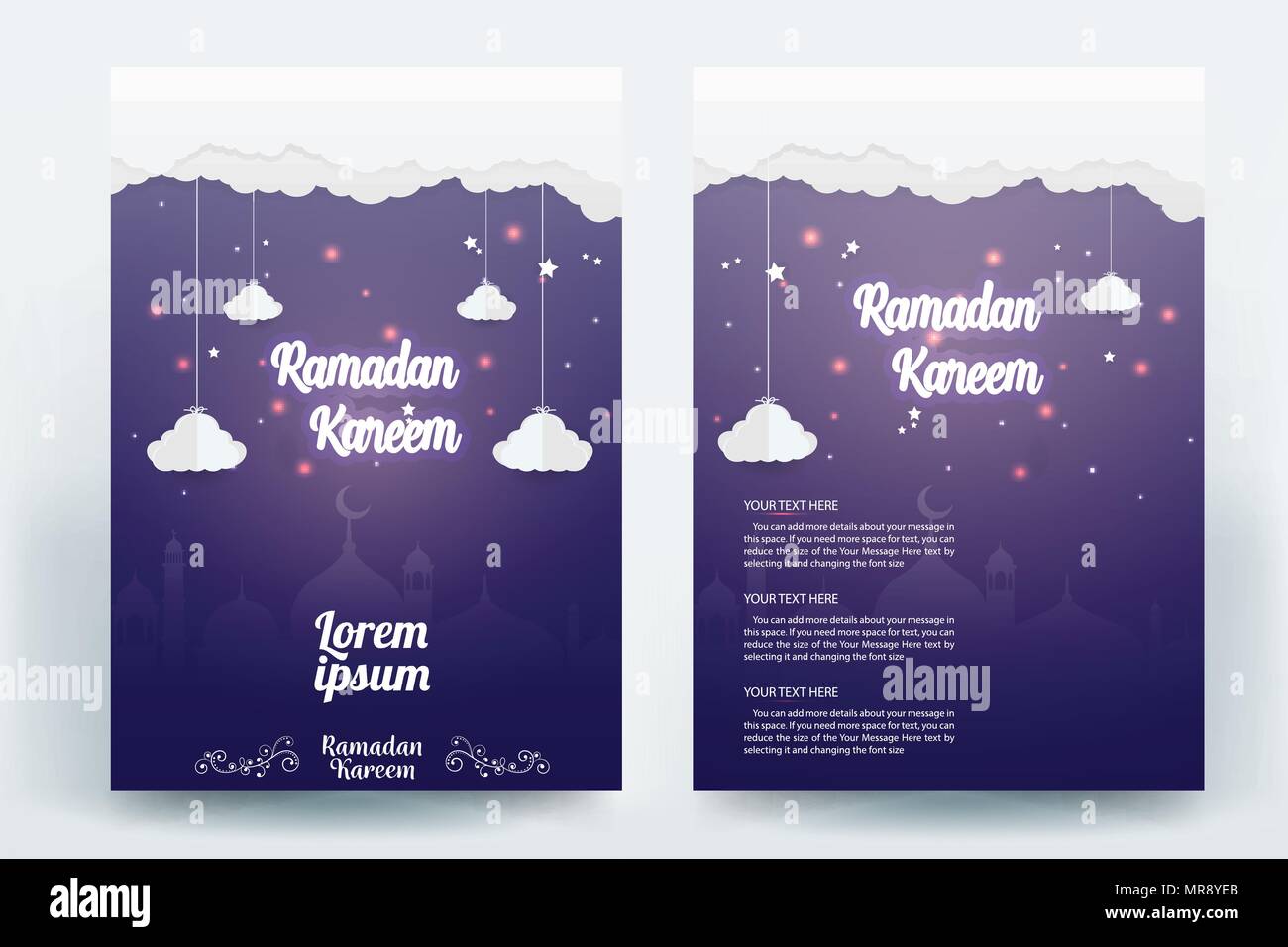 Beautiful Ramadan Kareem Flyer brochure poster template design Stock ...