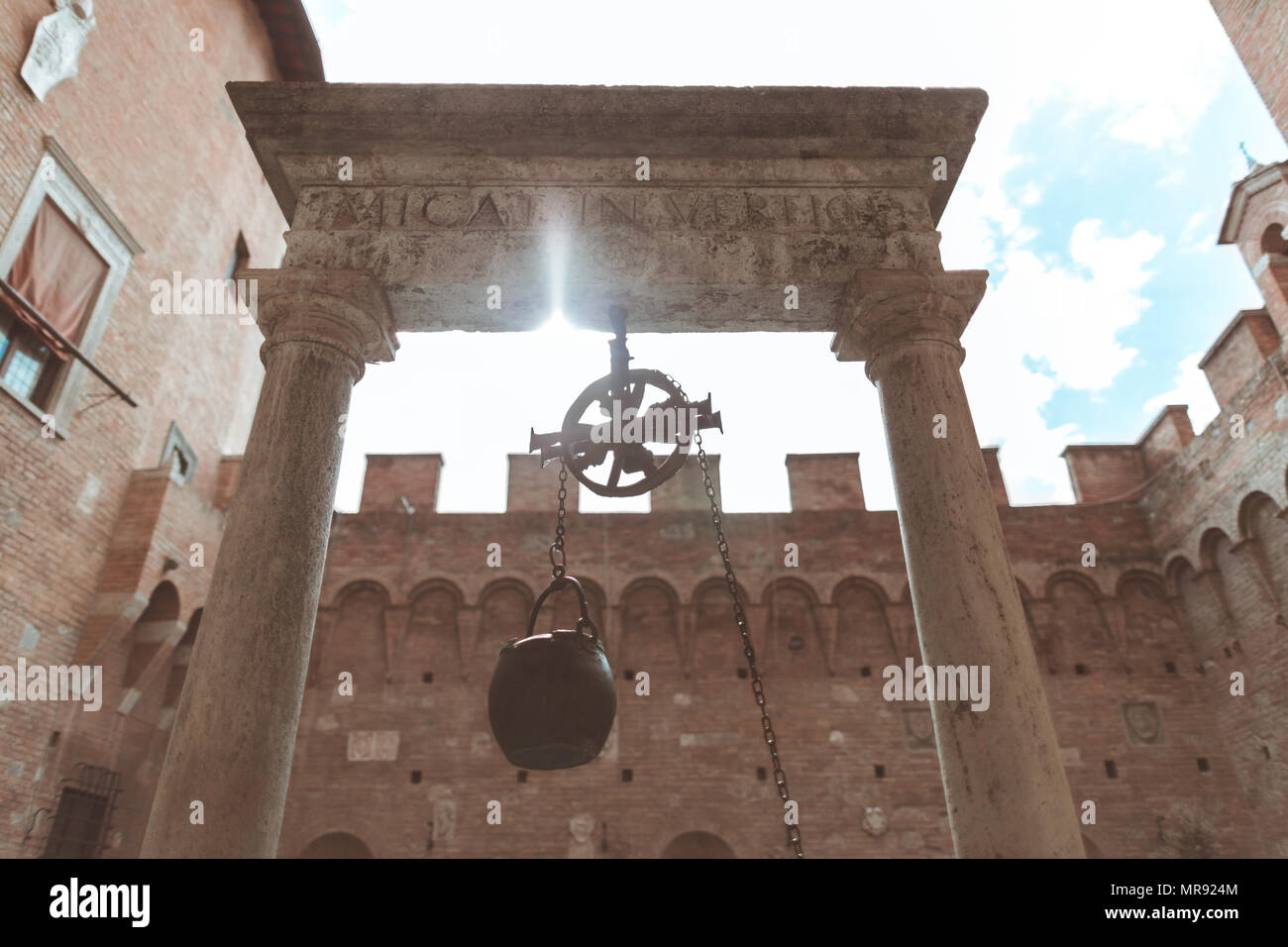 Holy place with censer in Siena city Stock Photo - Alamy
