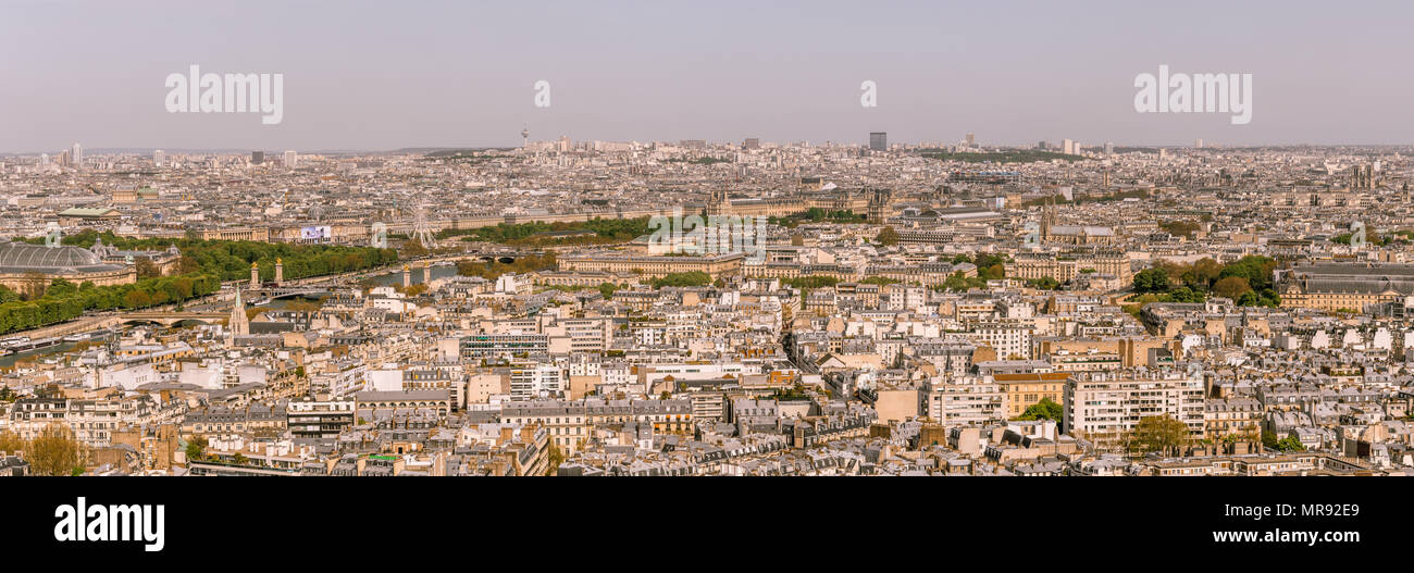 Panoramic aerial view paris hi-res stock photography and images - Alamy
