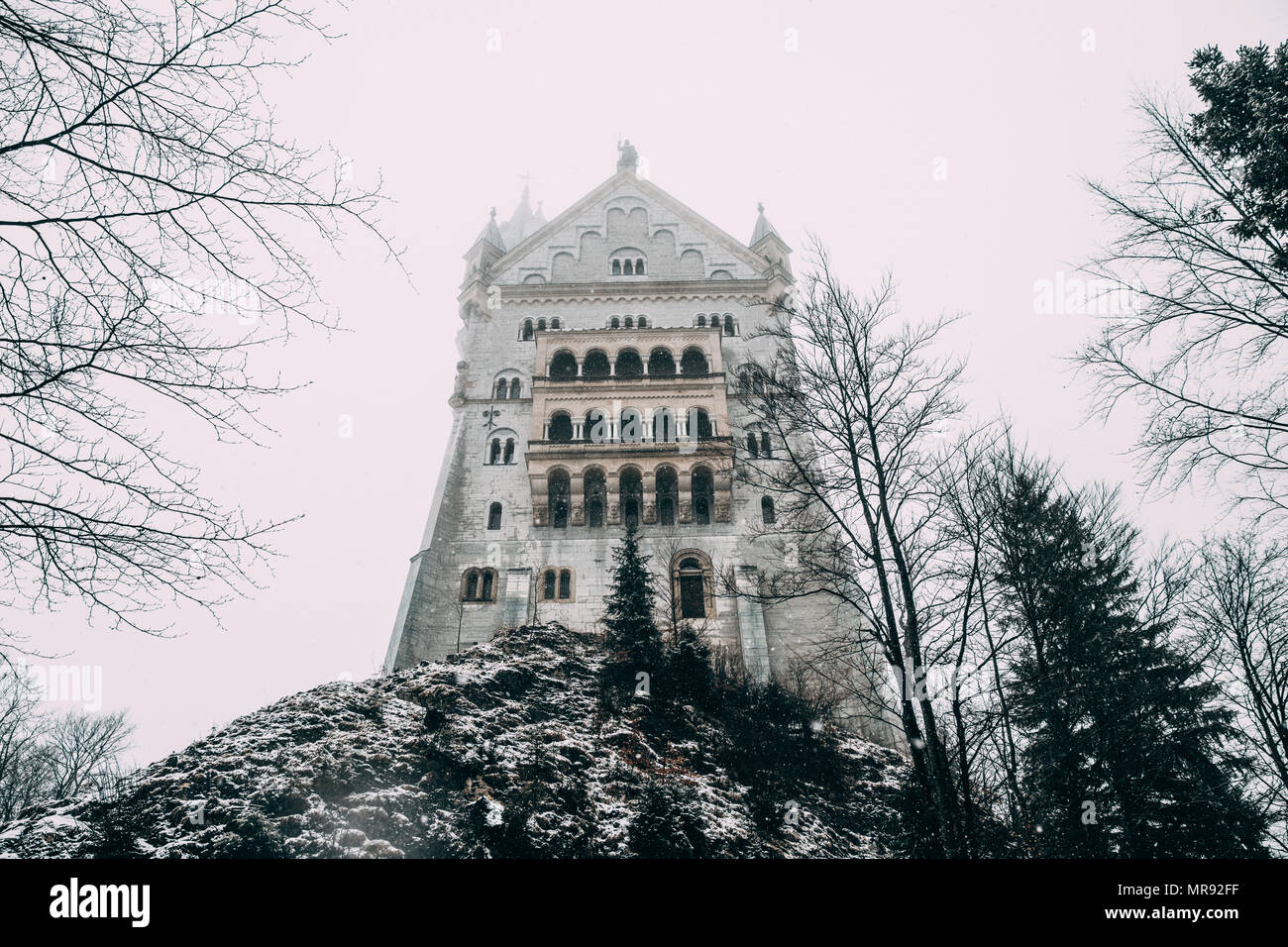 FUSSEN, GERMANY - FEBRUARY 19, 2018: majestic medieval neuschwanstein ...