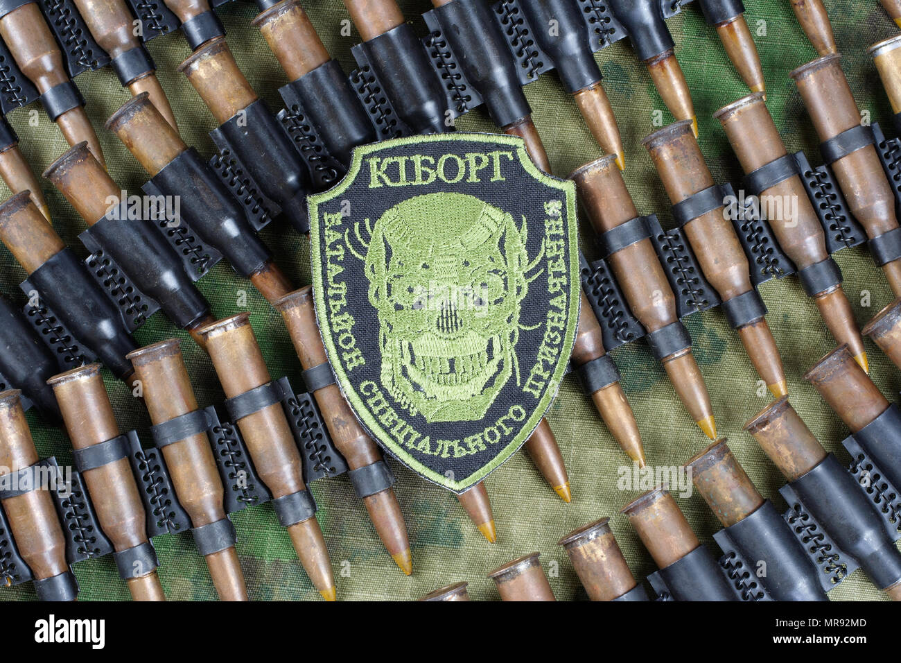 KIEV, UKRAINE - July, 08, 2015. Ukraine Army unofficial uniform badge ...