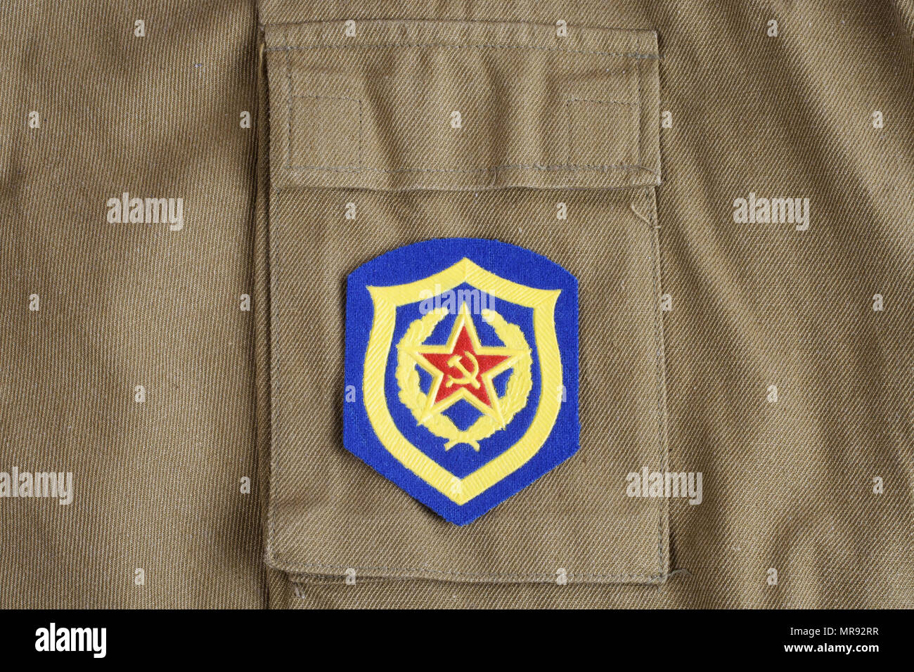 Soviet Army Mechanized infantry shoulder patch on khaki uniform ...