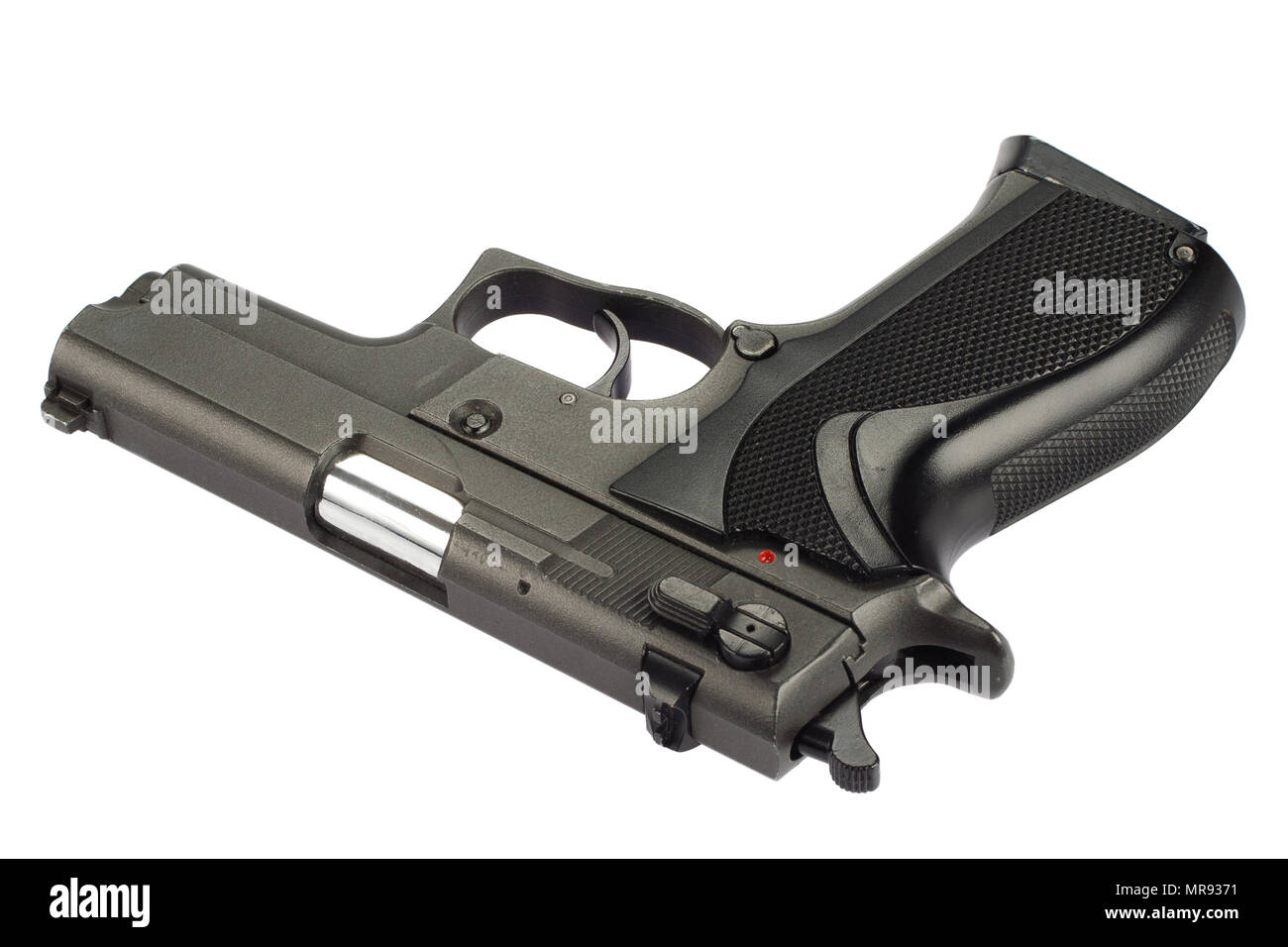 9mm handgun isolated on white Stock Photo - Alamy