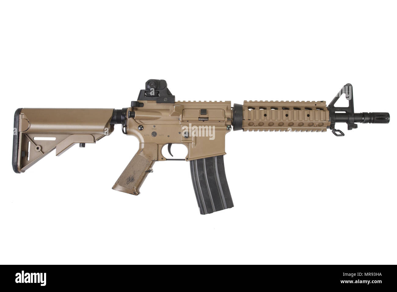 M4 special forces carbine isolated on a white background Stock Photo ...