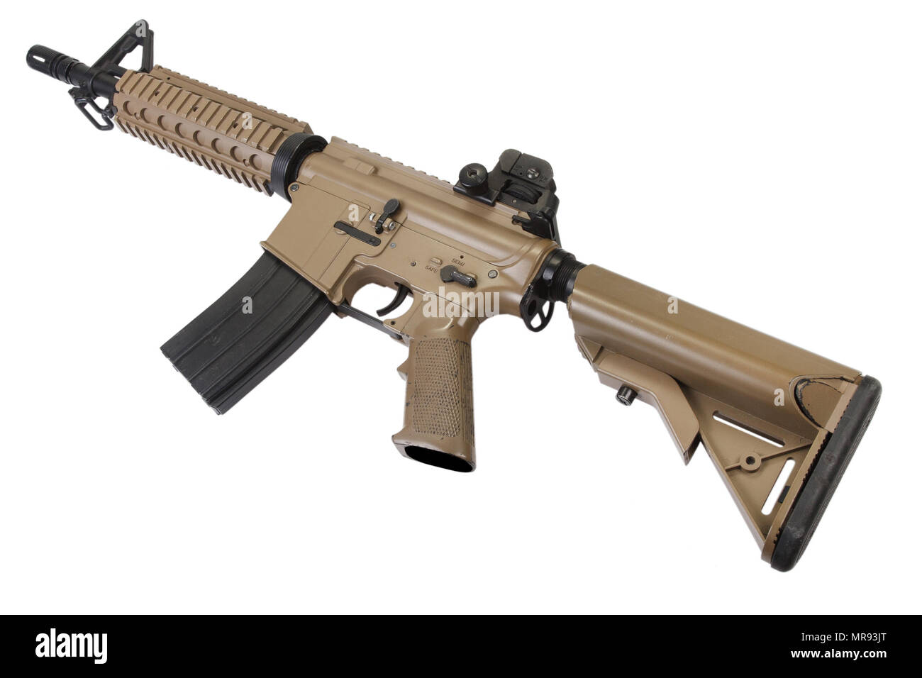 M4 special forces carbine isolated on a white background Stock Photo ...
