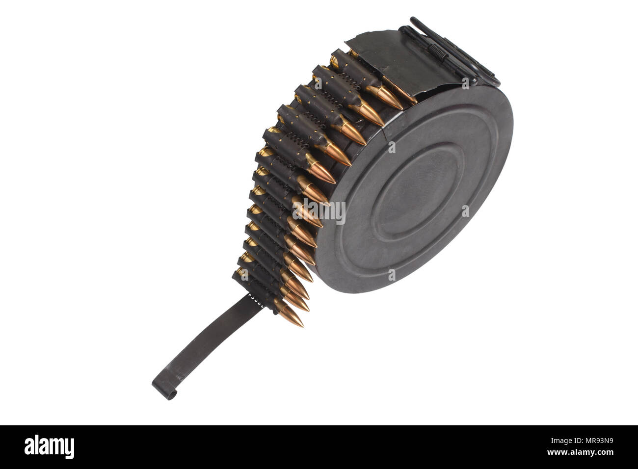 RPD-44 round ammunition box with machine-gun belt isolated Stock Photo ...