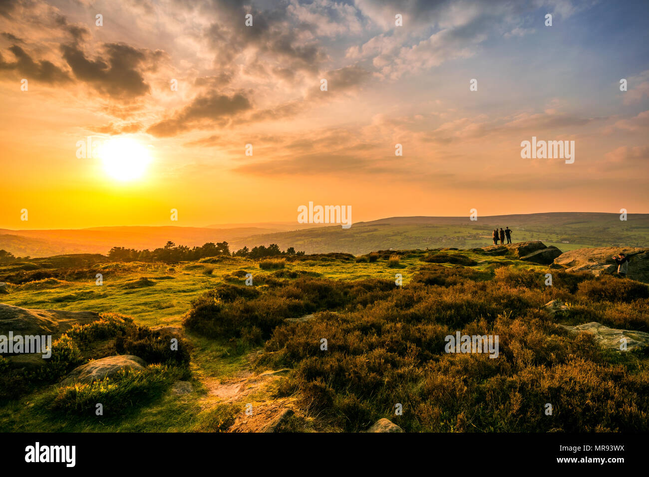 Ilkley moor sunset Stock Photo - Alamy
