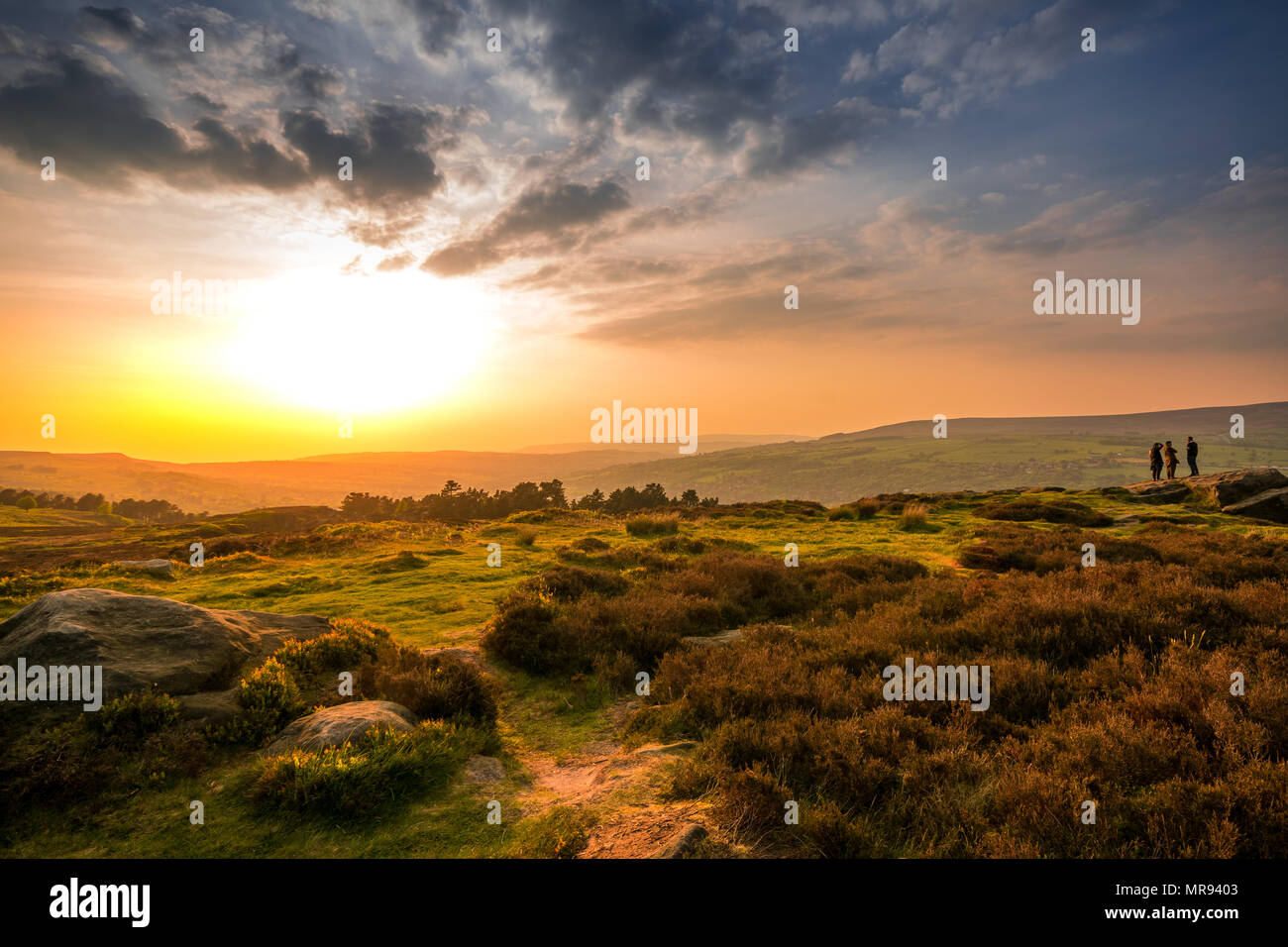 Ilkley moor sunset Stock Photo - Alamy