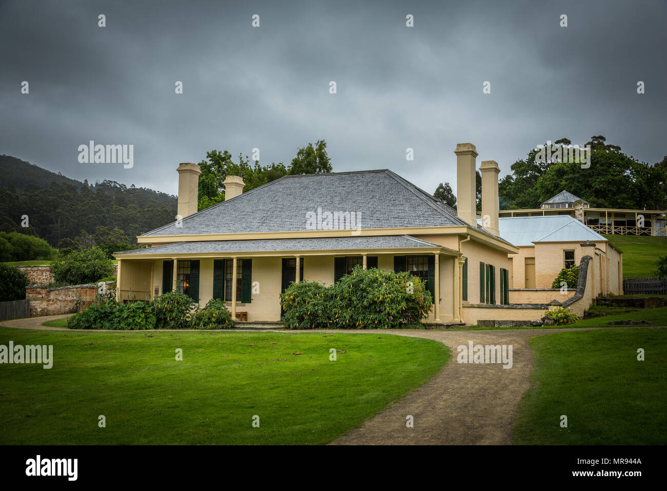 Historic monument buildings at Port Arthur convict settlement in ...