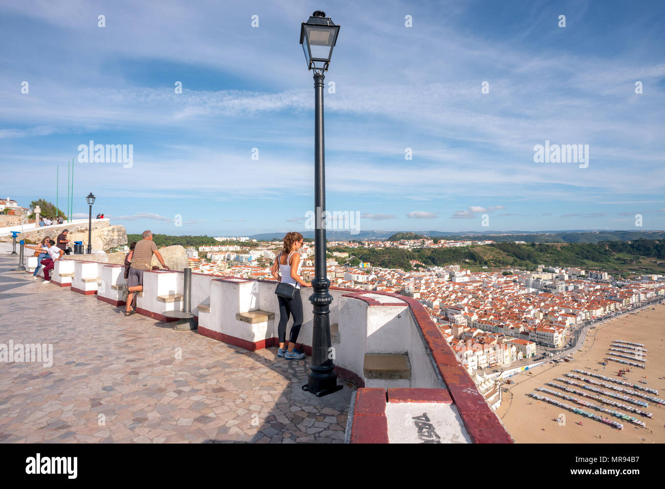 Nazare in Portugal Stock Photo - Alamy