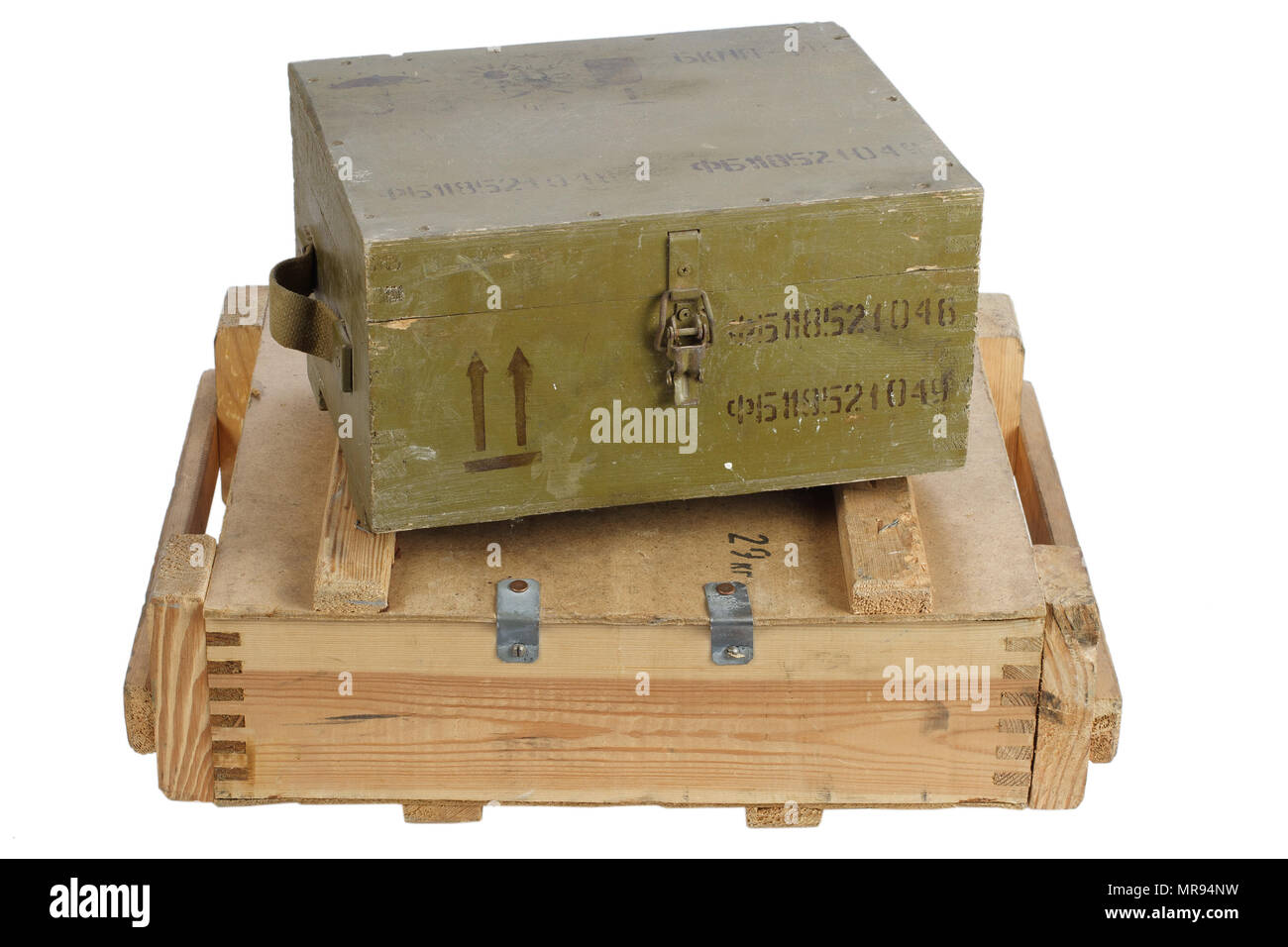 army box of ammunition isolated Stock Photo - Alamy