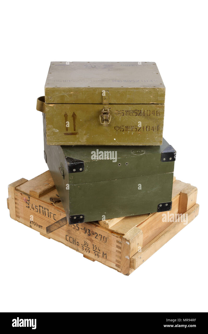army box of ammunition isolated Stock Photo - Alamy