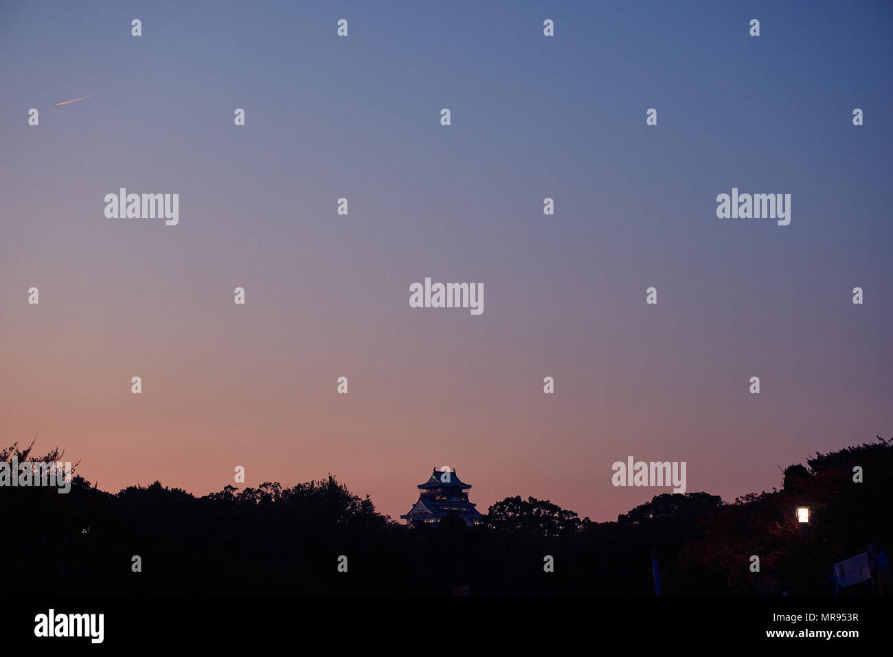 View sunset osaka castle hi-res stock photography and images - Alamy
