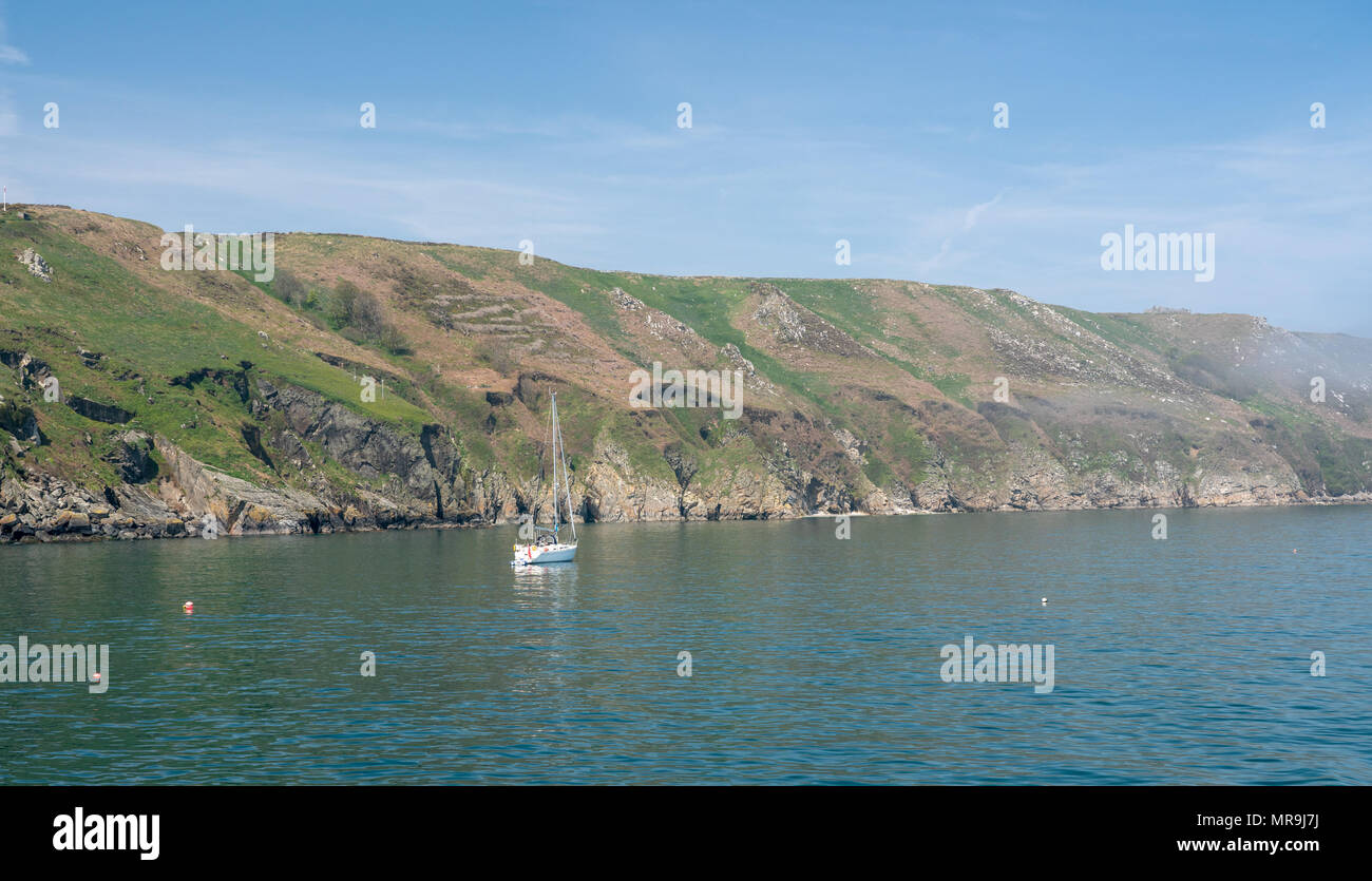 Rocky shoreline of the Island of Lundy off Devon Stock Photo - Alamy