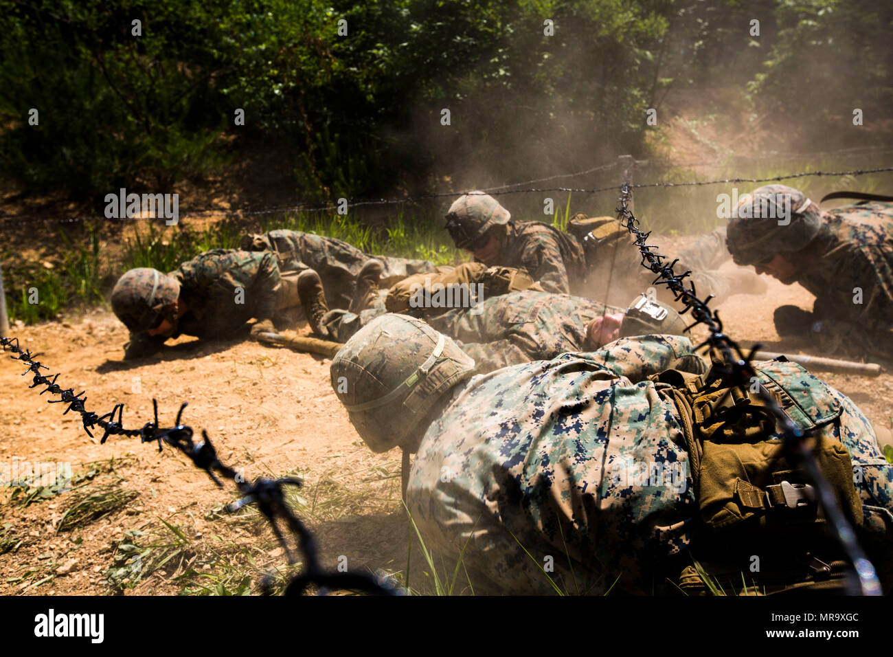 U.S. Marines and Sailors assigned to India Company, 3rd Battalion, 8th ...