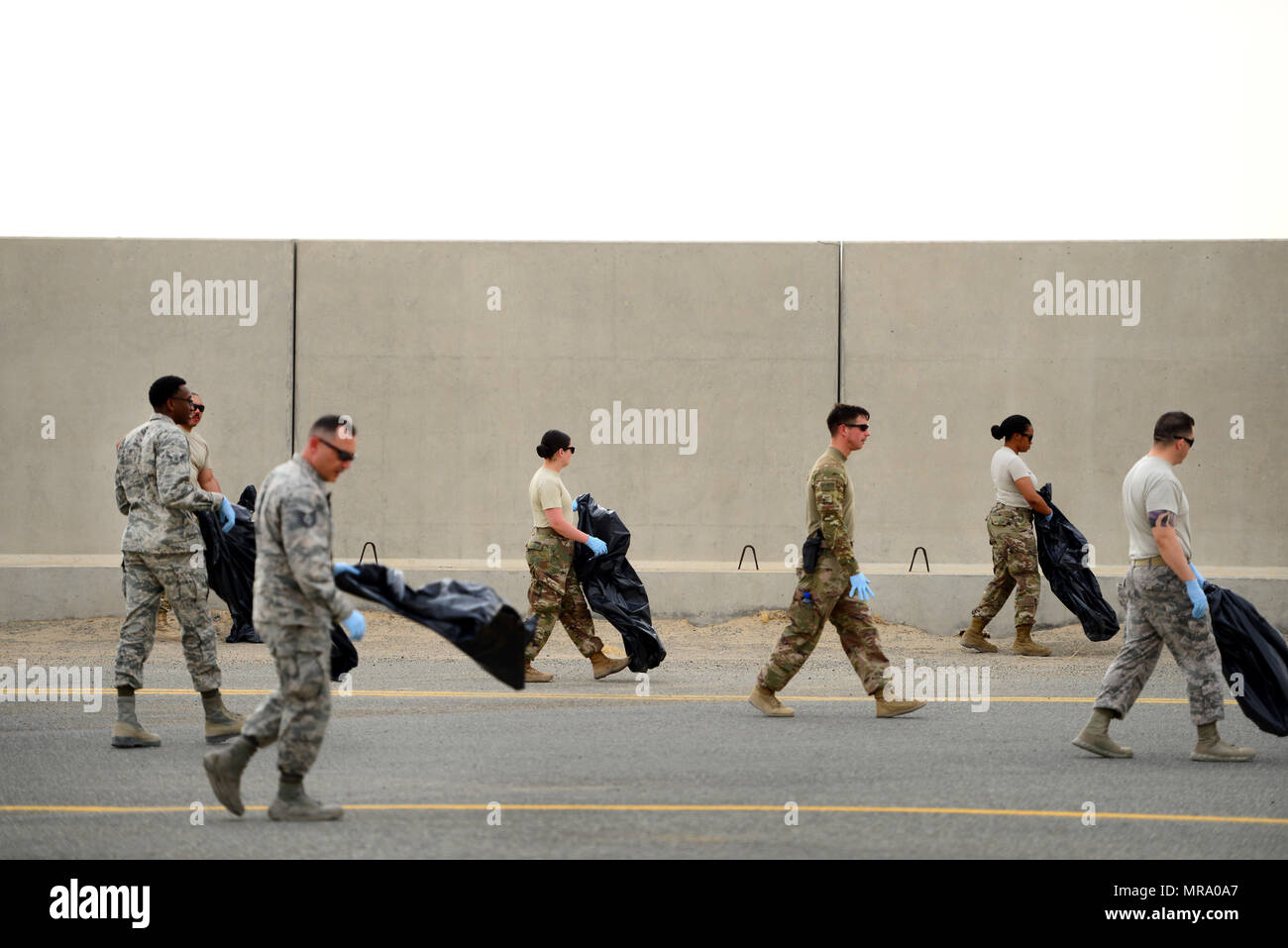 U.S. Air Force Airmen assigned to the 407th Air Expeditionary Group ...