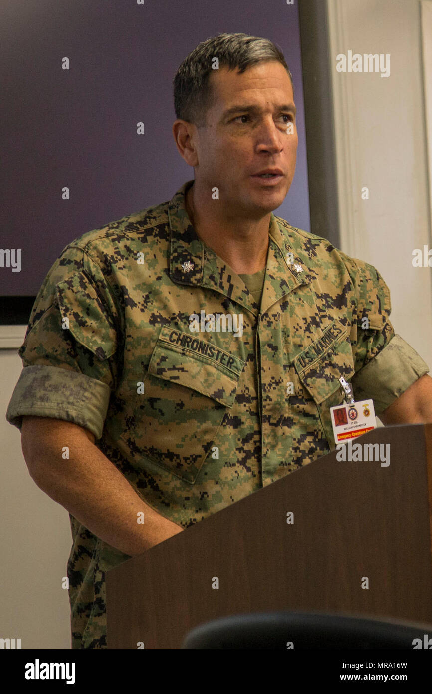 U.S. Marine Corps Lt. Col. William H. Chronister, director of ...