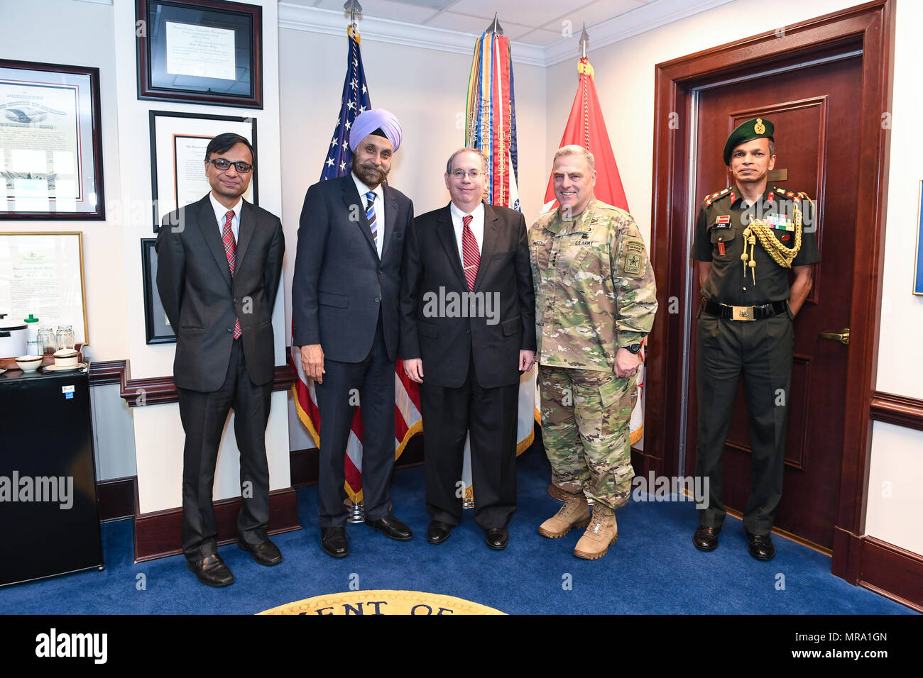 U.S. Army Chief of Staff Gen. Mark A. Milley hosts Indian Ambassador ...