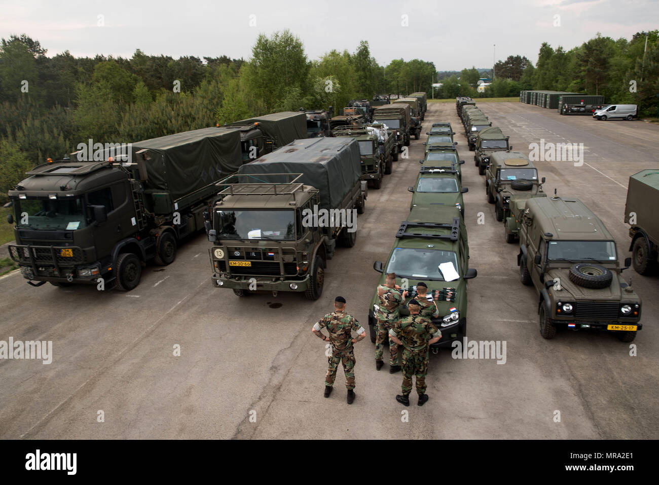 Dutch Marines in cooperation of MOVECON units load their equipment on ...
