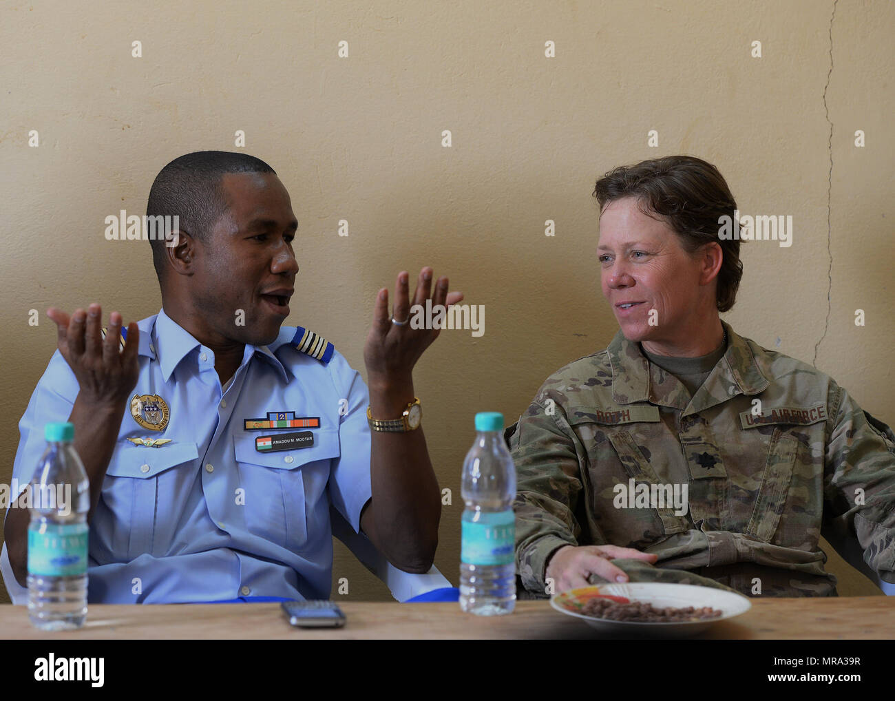 Forces Armées Nigeriennes Lt. Col. Amadou Moctar, left, and Lt. Col ...