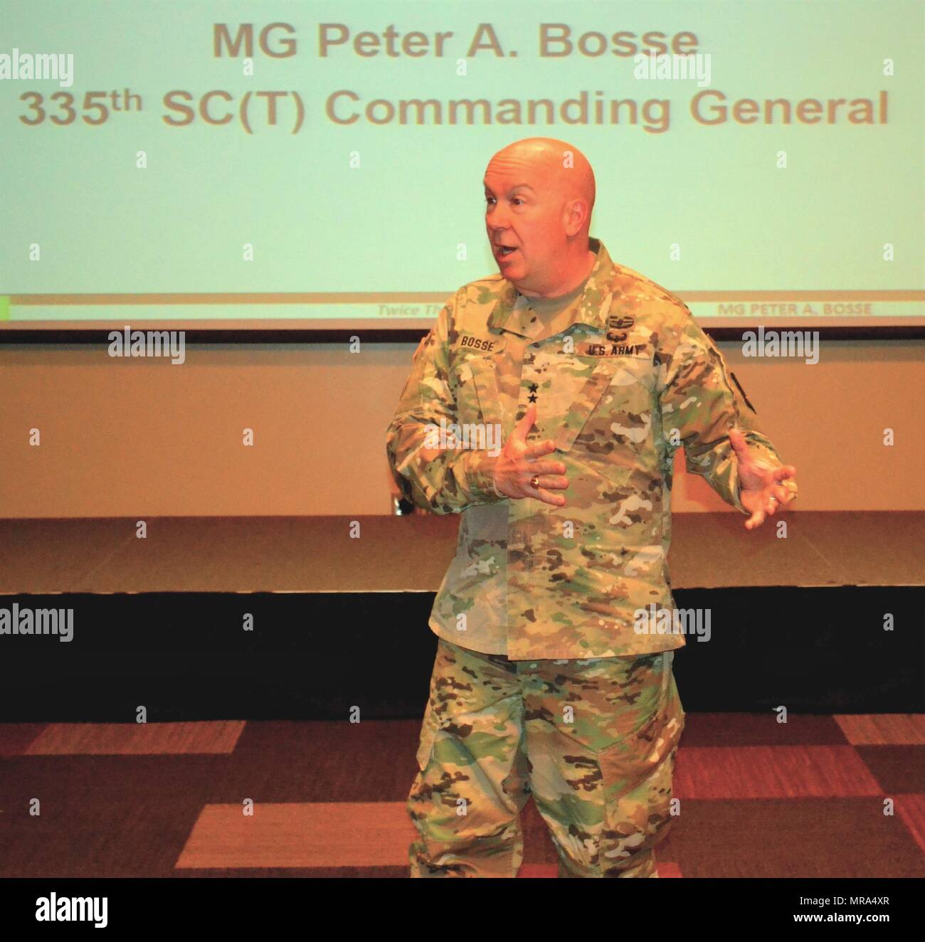 Maj. Gen. Peter Bosse, 335th Signal Command (Theater) commanding ...