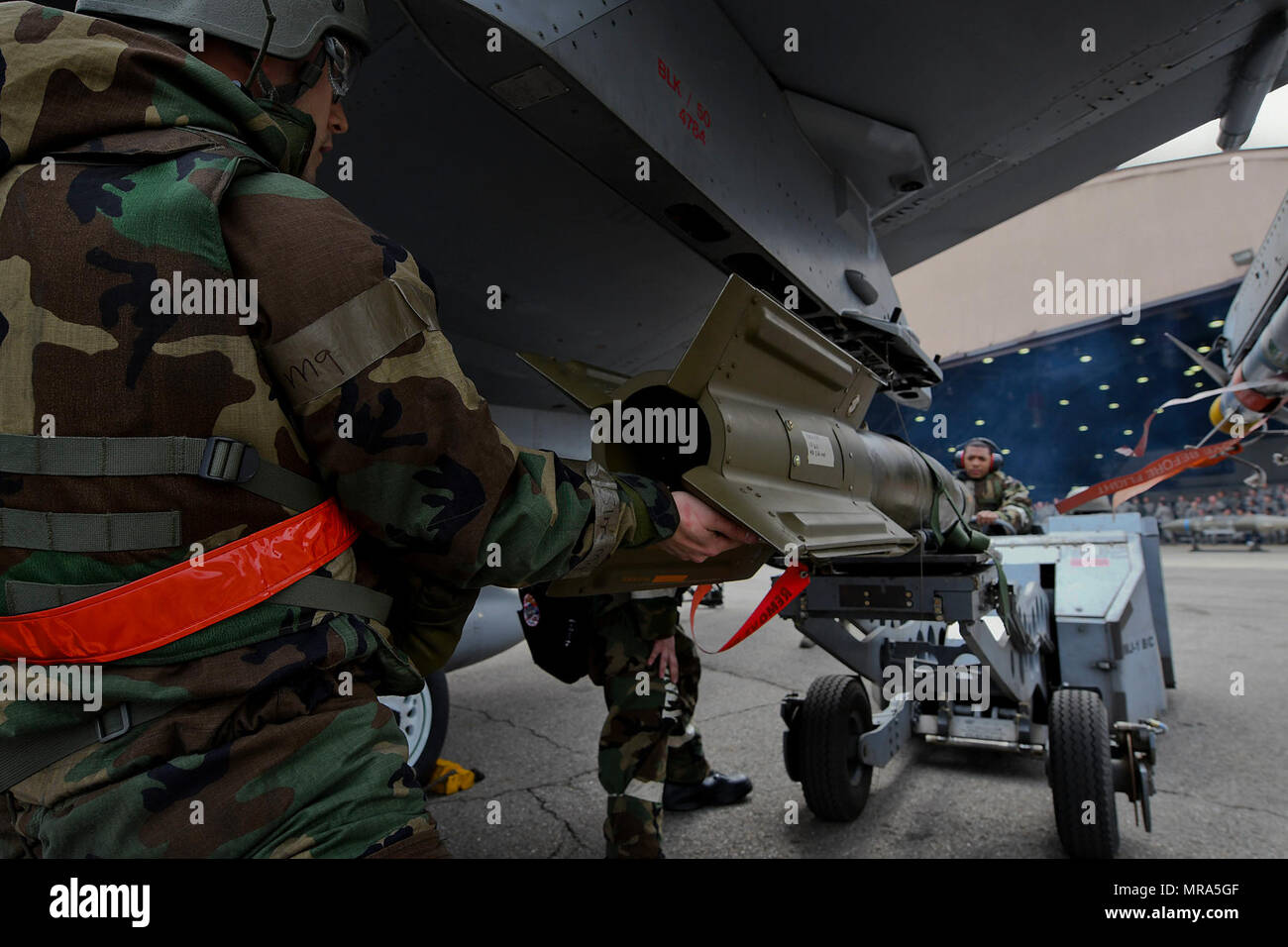 Members of the 36th Aircraft Maintenance Unit compete in a quarterly ...