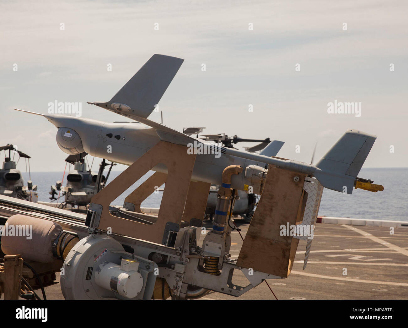 A RQ-21A Blackjack unmanned aerial surveillance aircraft, attached to ...