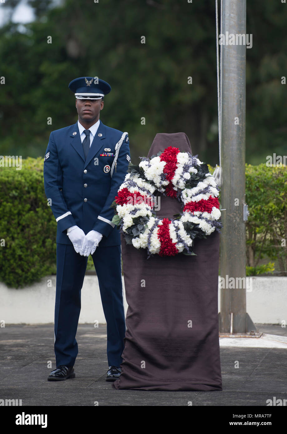 U.S. Air Force Senior Airman O’Neil Bryan, Kadena Honor Guard member ...