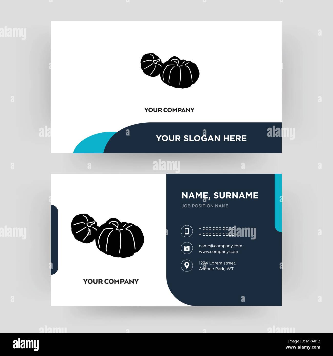 pumpkin, business card design template, Visiting for your company ...