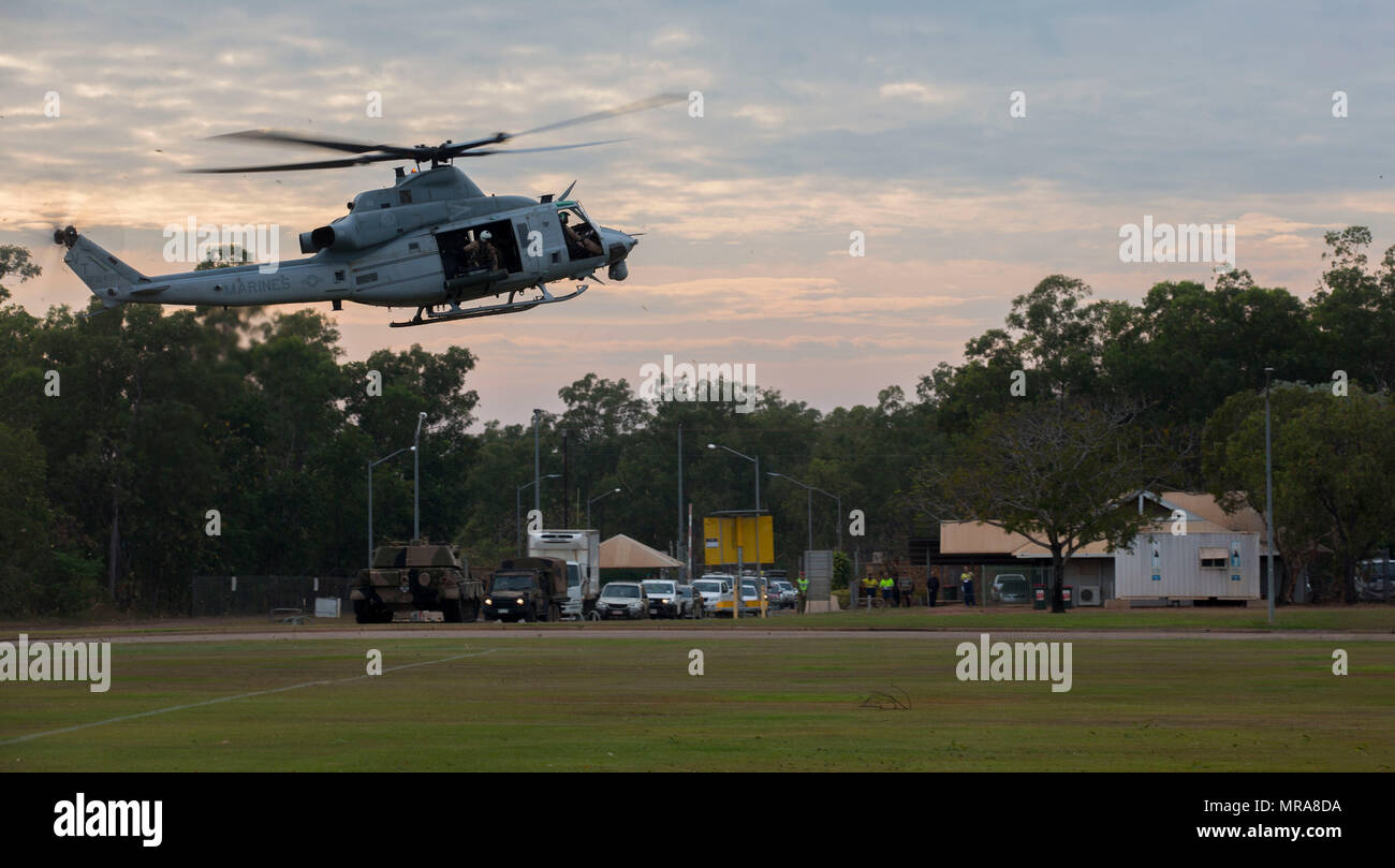 AUSTRALIAN ARMY BASE ROBORTSON BARRACKS, Darwin -- U.S. Marine pilots ...