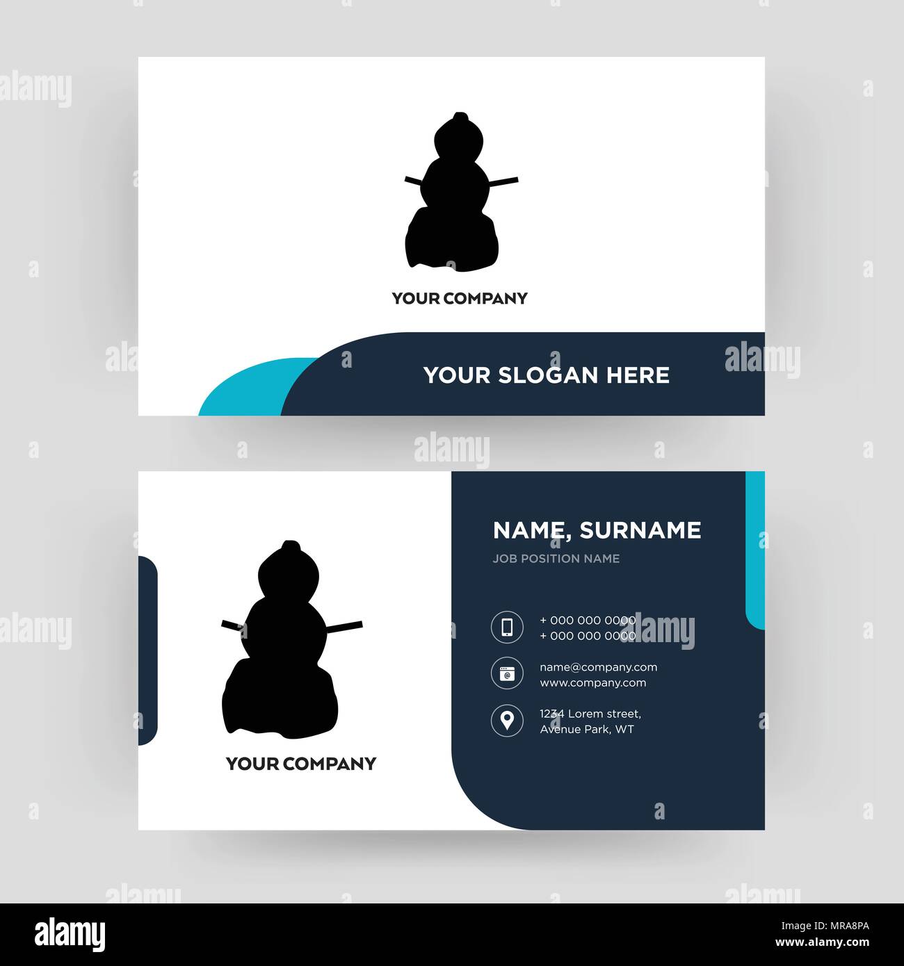 snowman, business card design template, Visiting for your company ...