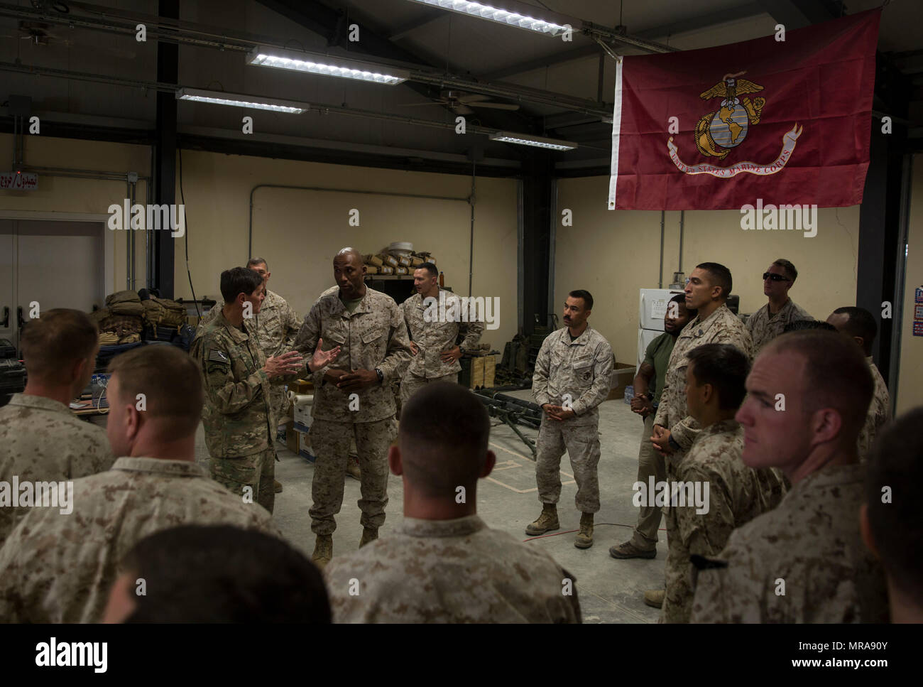 Col. David Gibbs, center-left, commanding officer for team police, Task ...